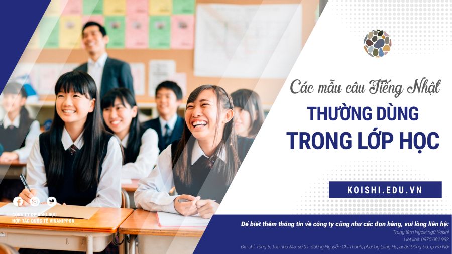 Các mẫu câu tiếng Nhật thường dùng trong lớp học